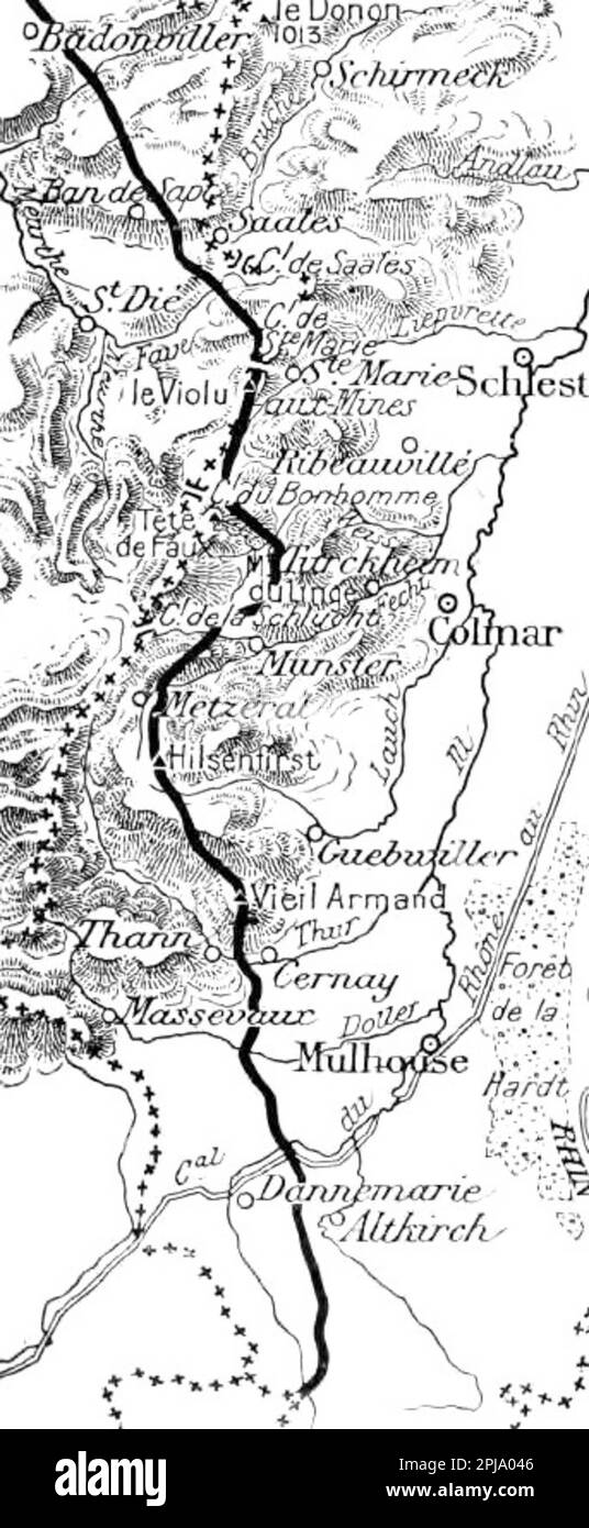 Map of vosges Black and White Stock Photos & Images - Alamy