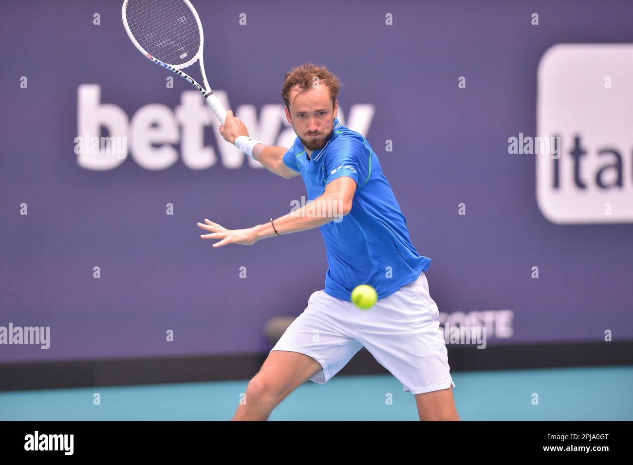 MIAMI GARDENS, FLORIDA - MARCH 30: Daniil Medvedev (RUS) vs Christopher ...