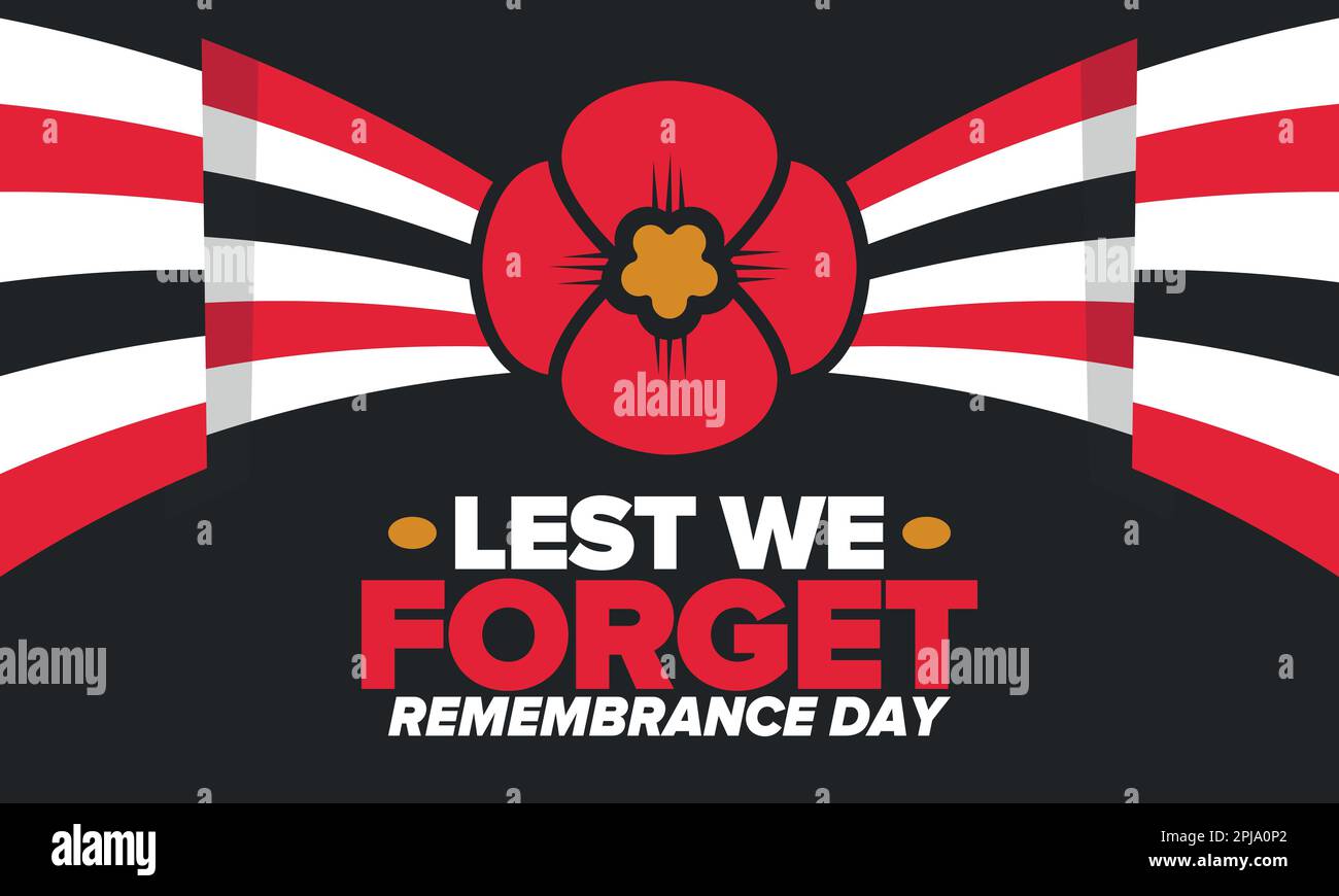 Remembrance Day Flag Lest We Forget Remembrance Wreath Sign Poppy Day ...
