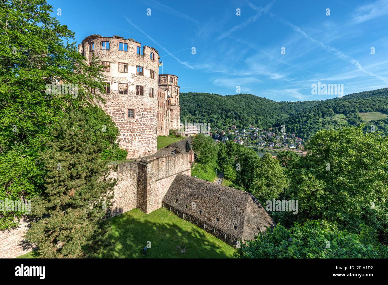 Heidelberg Castle on Konigstuhl hillside a 13th century renaissance ...