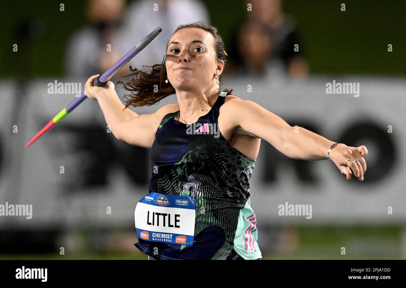 Mackenzie Little in action during the women’s Javelin Throw during the ...