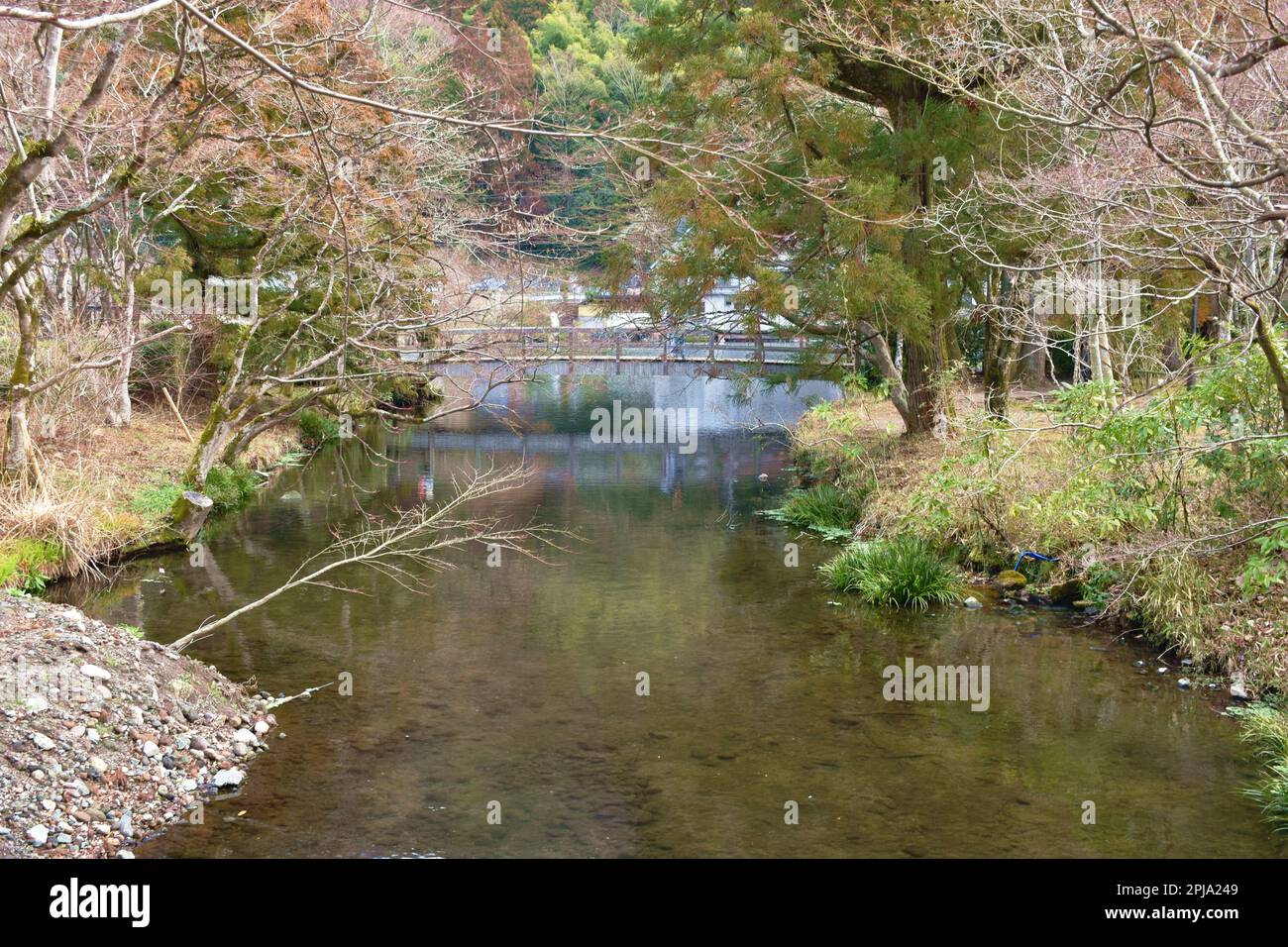 Yufuin floral village travel location in Oita Japan on morning Stock ...