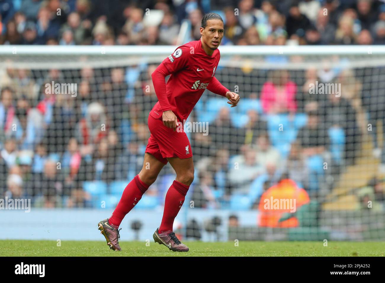 Virgil van Dijk #4 of Liverpool during the Premier League match ...