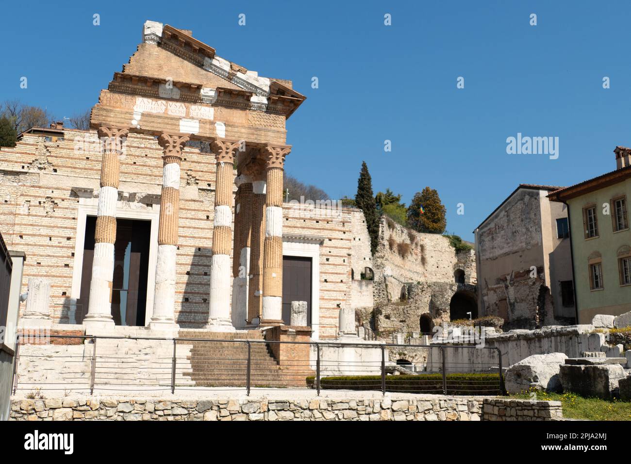The Capitolium in Brescia, Italy, a UNESCO World Heritage Site Stock ...