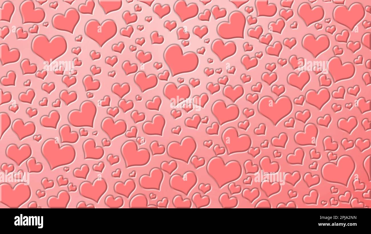 Valentine's day background with many hearts Stock Photo - Alamy