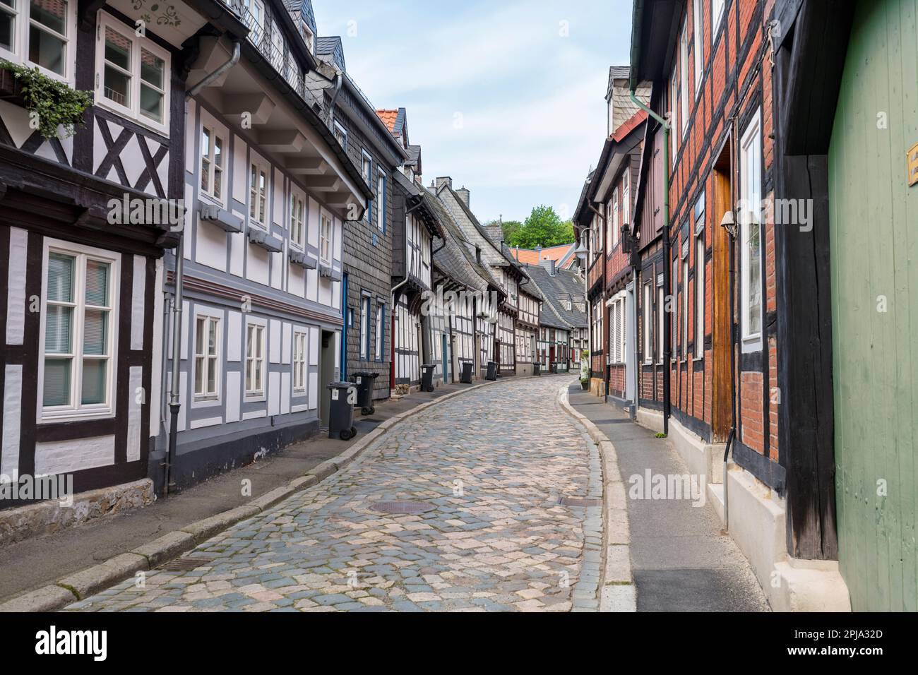 Charming historic medieval half timbered buildings in Peterstrasse old ...