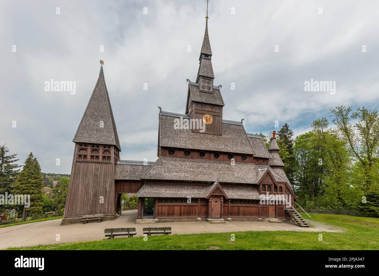 Gustav Adolf Stave Church. Charming wooden historic building in ...