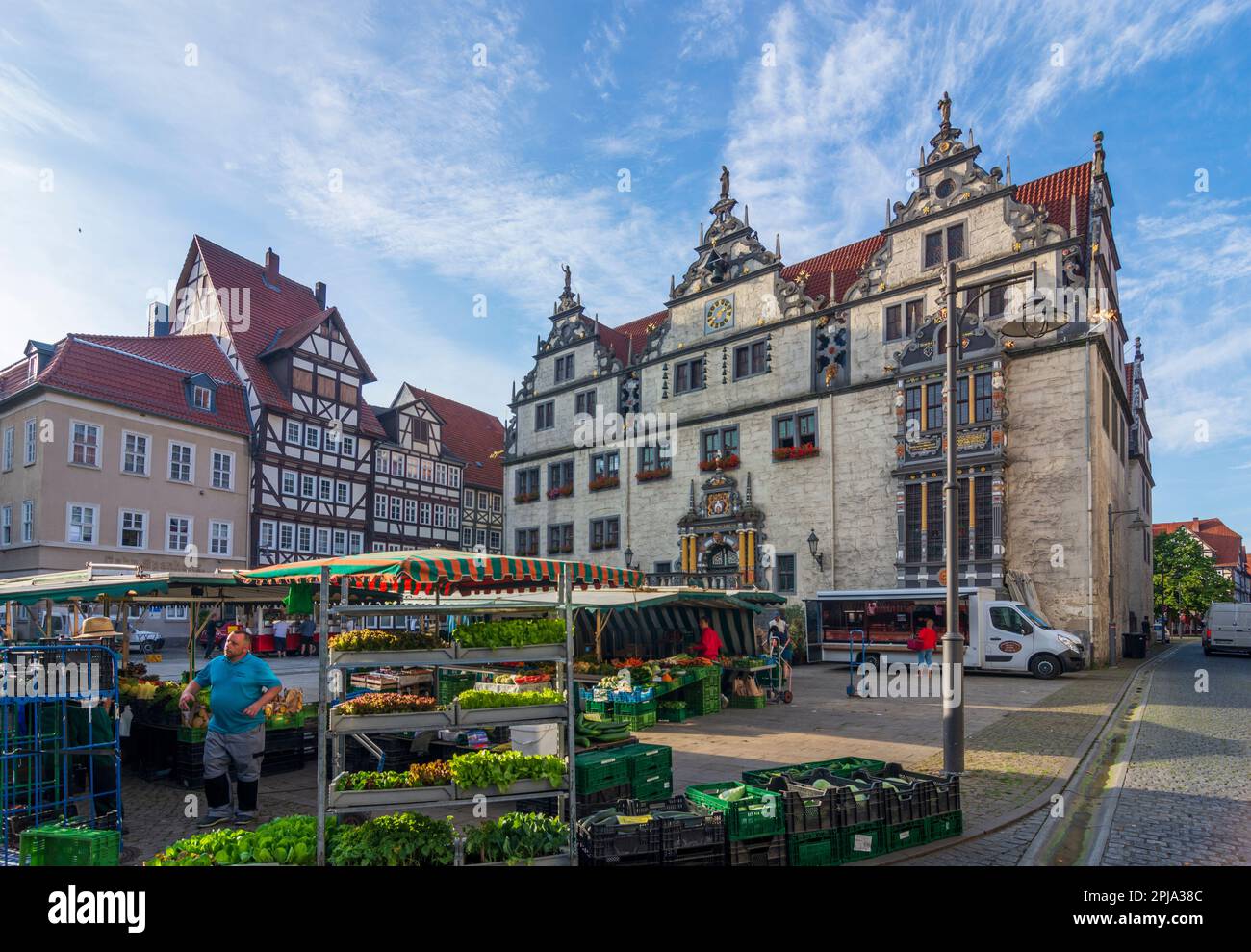 Hann. Münden: Town Hall, square Dr. Johann Andreas Eisenbarth Platz ...