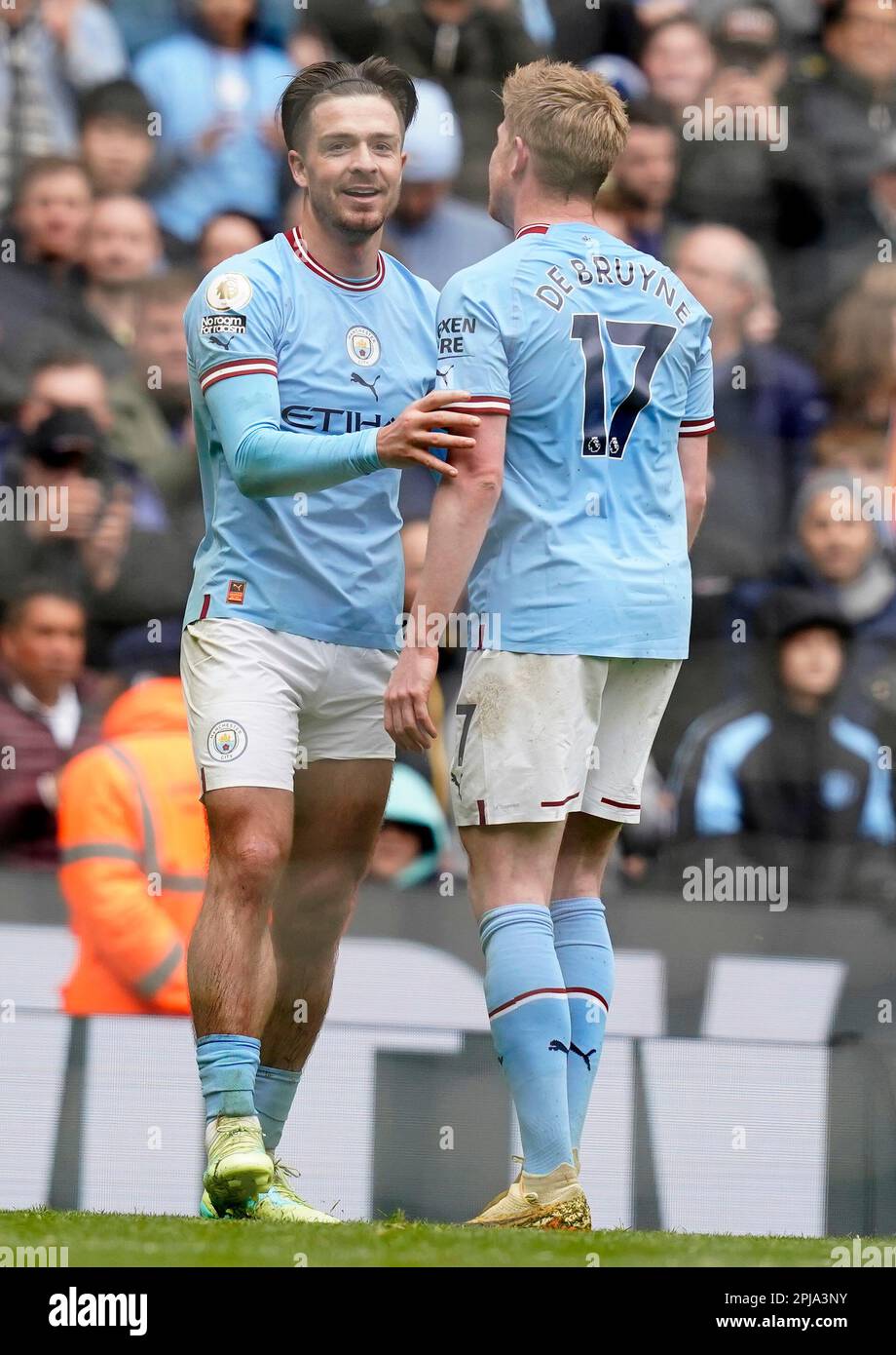 Manchester, UK. 1st Apr, 2023. Jack Grealish of Manchester City ...