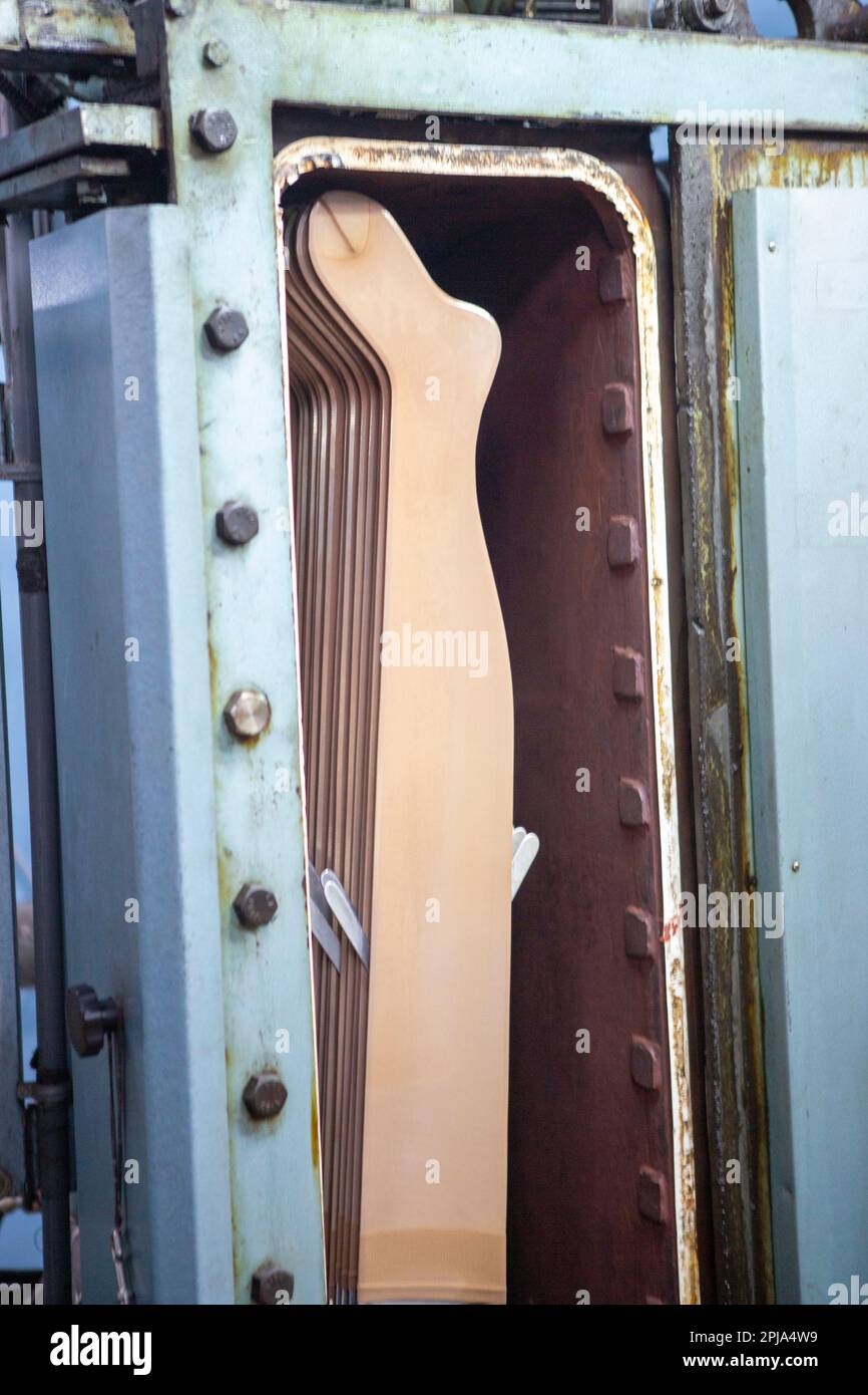 production of capron tights. Textile factory with machines and ...