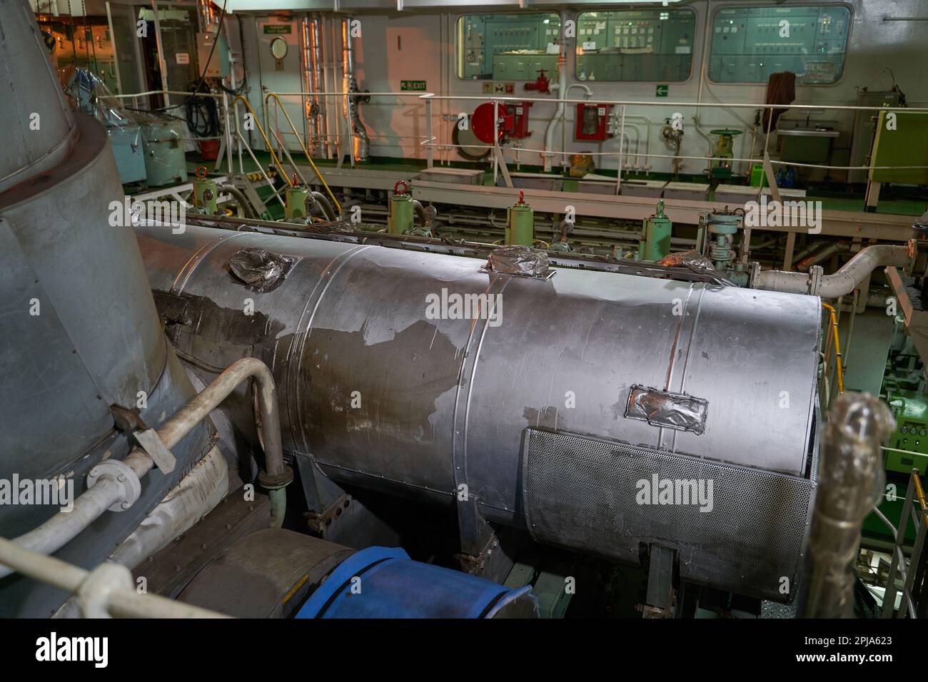 Ship's engine room. Vessel's ( Ship ) Engine Room Space / industrial ...