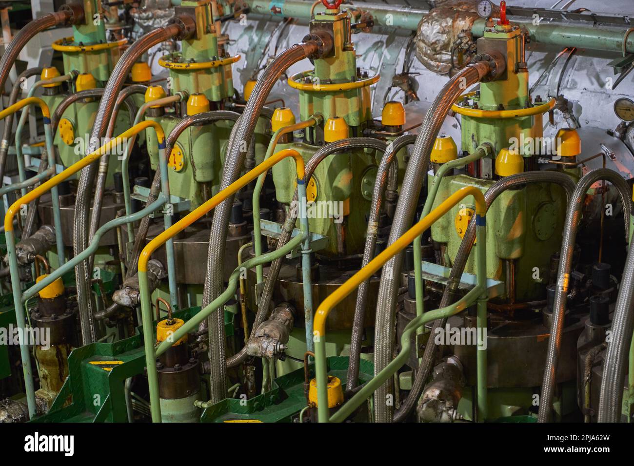 Ship's engine room. Vessel's ( Ship ) Engine Room Space / industrial ...