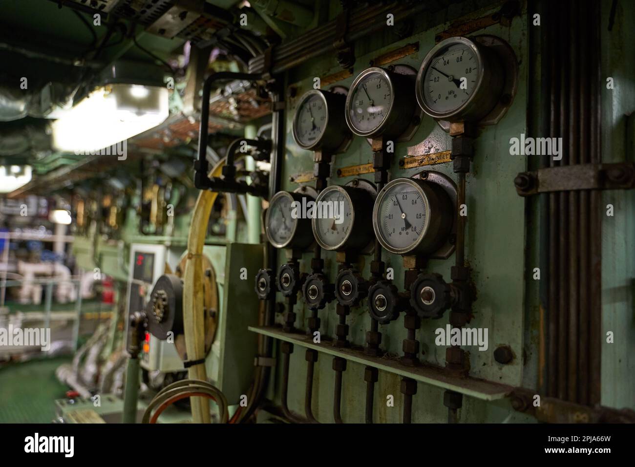 Ship's engine room. Vessel's ( Ship ) Engine Room Space / industrial ...