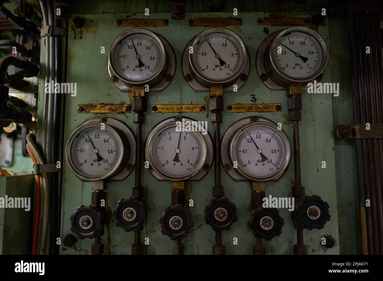 Ship's engine room. Vessel's ( Ship ) Engine Room Space / industrial ...
