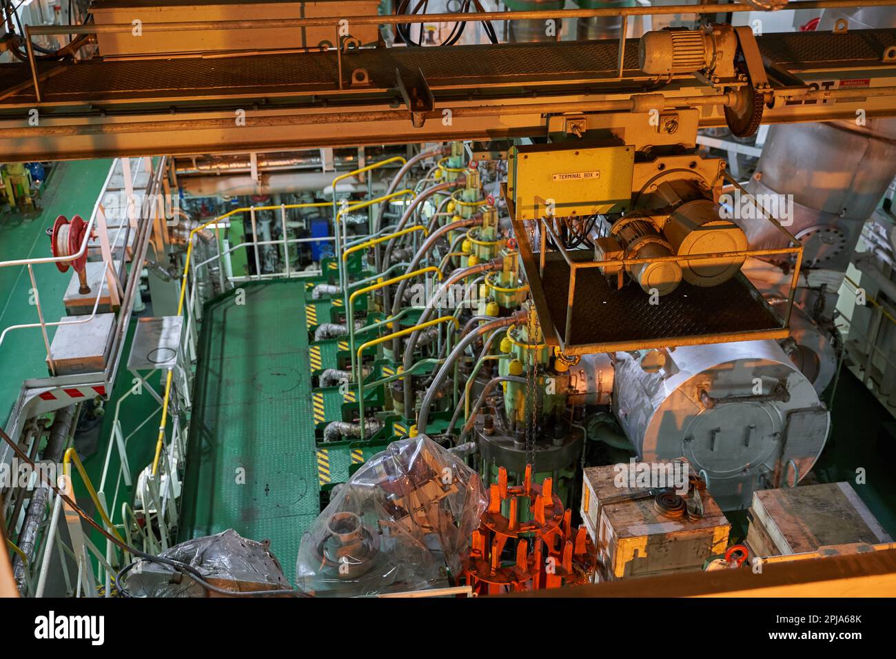 Ship's engine room. Vessel's ( Ship ) Engine Room Space / industrial ... Ship's engine room. Vessel's ( Ship ) Engine Room Space / industrial ...