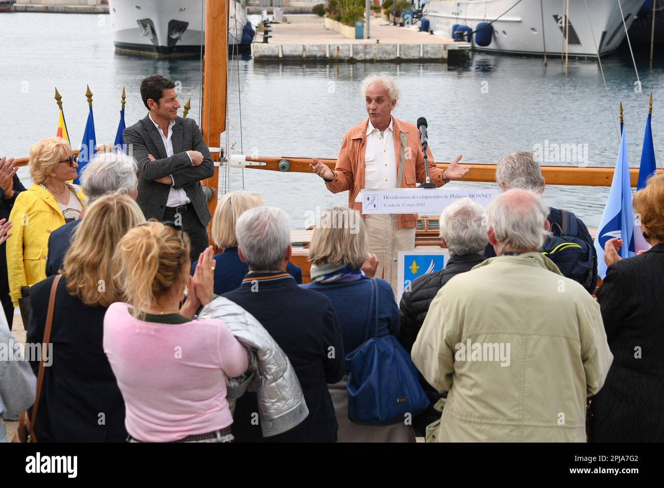 Cannes, France. 31st Mar, 2023. Unveiling ceremony of Philippe Monnet's ...