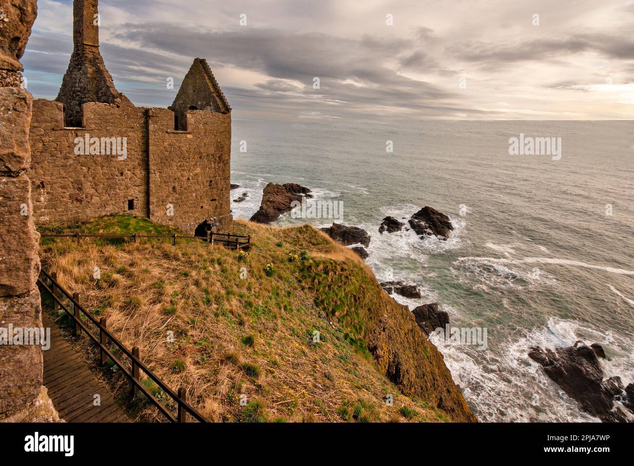 Dunnottar Castle Stonehaven Aberdeenshire external view of the ...