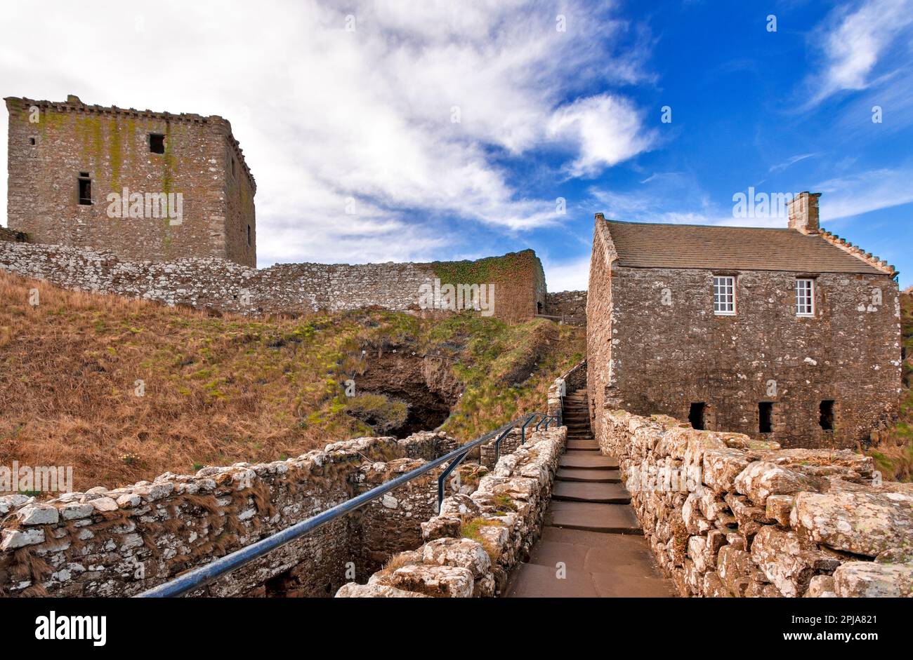 Dunnottar Castle Stonehaven Aberdeenshire Scotland buildings near to ...
