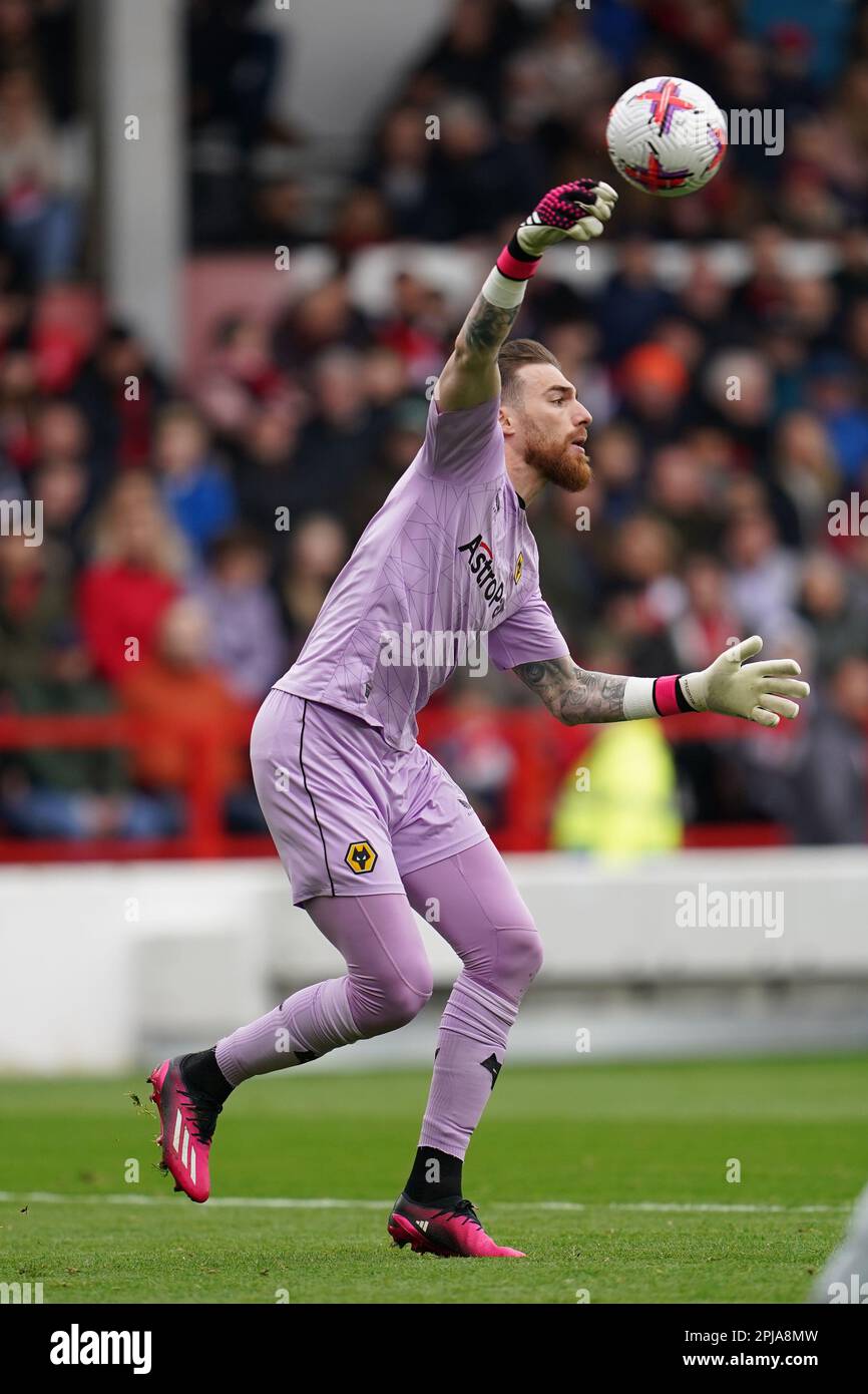 Wolverhampton Wanderers goalkeeper Jose Sa in action during the Premier ...