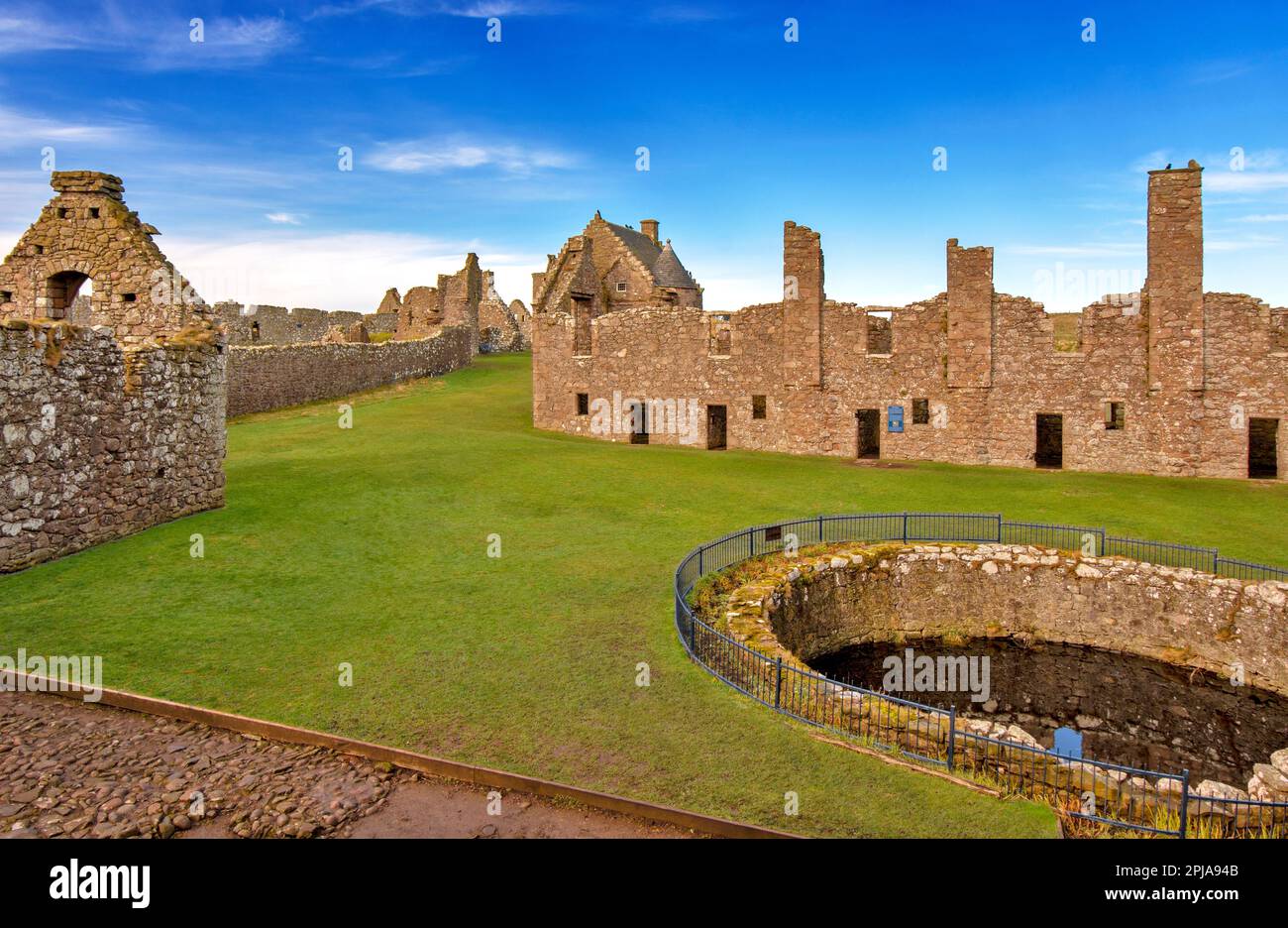 Dunnottar Castle Stonehaven Aberdeenshire view of chapel the west range ...