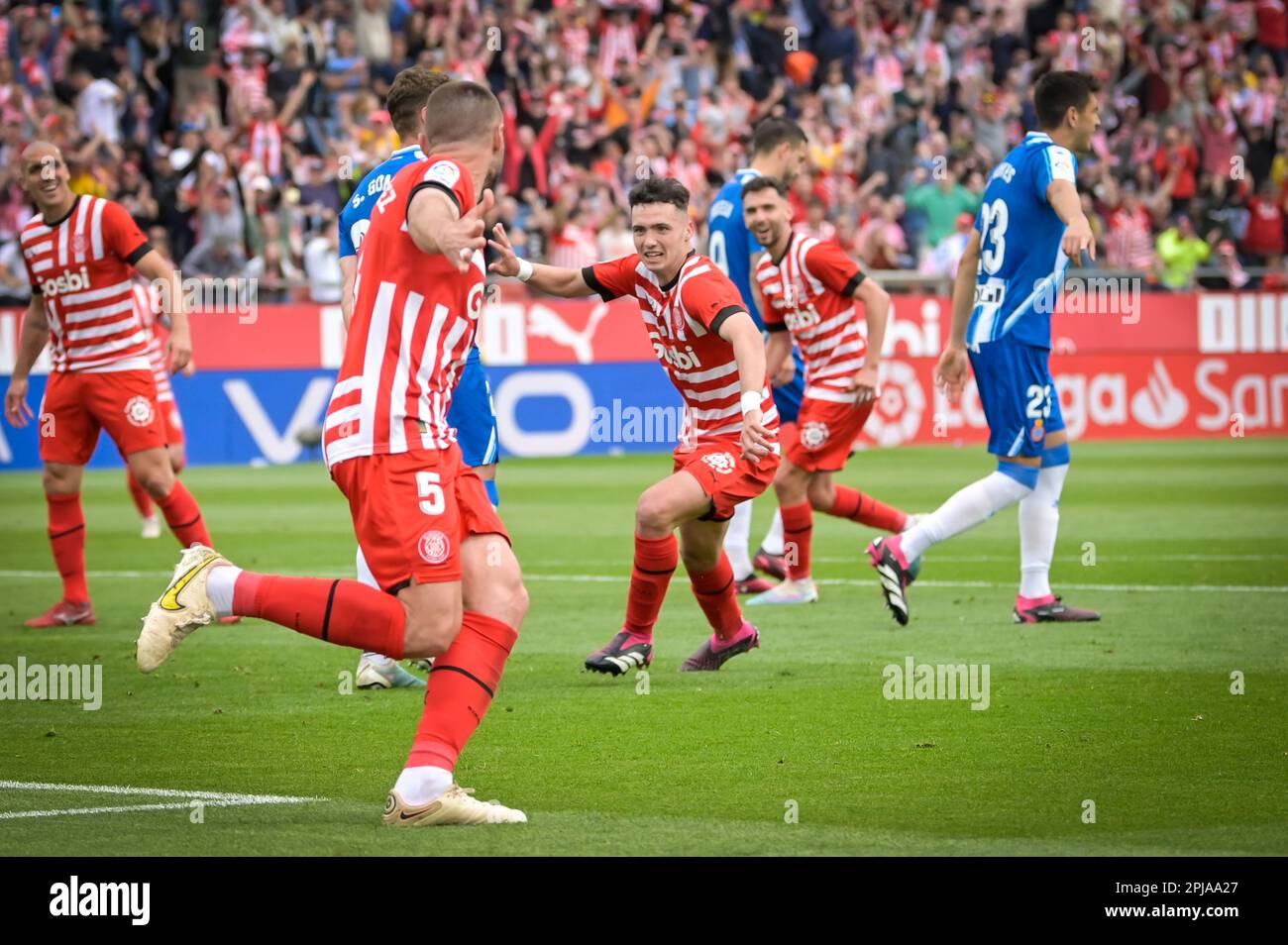 Gerona, Spain. 01st Apr, 2023. Arnau (Girona FC) during a La Liga ...