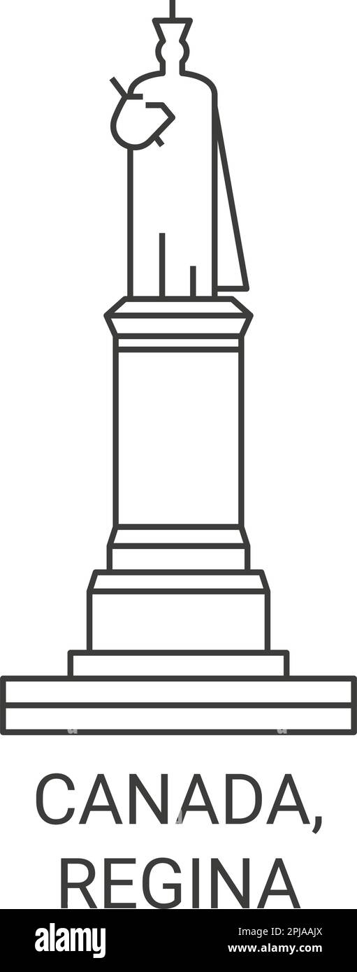 Canada, Regina travel landmark vector illustration Stock Vector Image ...