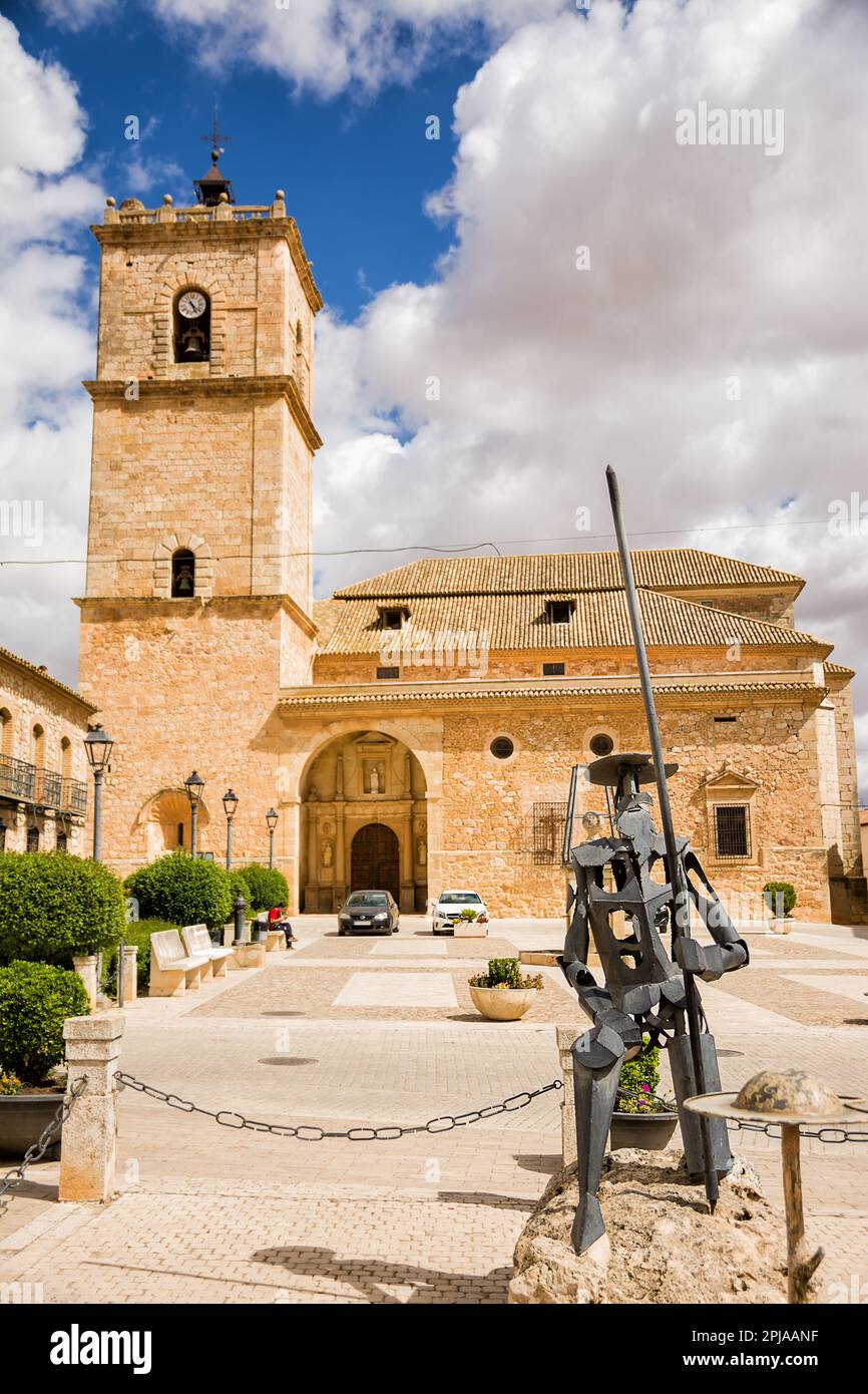 El Toboso, Spain - 23 June 2022: Main square of the small town of El ...