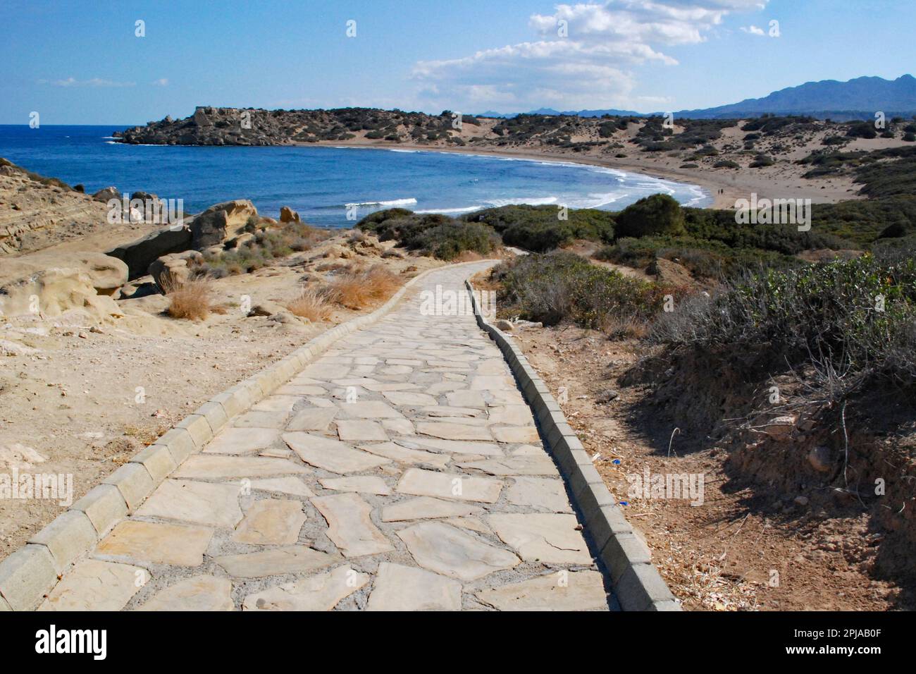 Quiet sandy beaches in Northern Cyprus Stock Photo - Alamy
