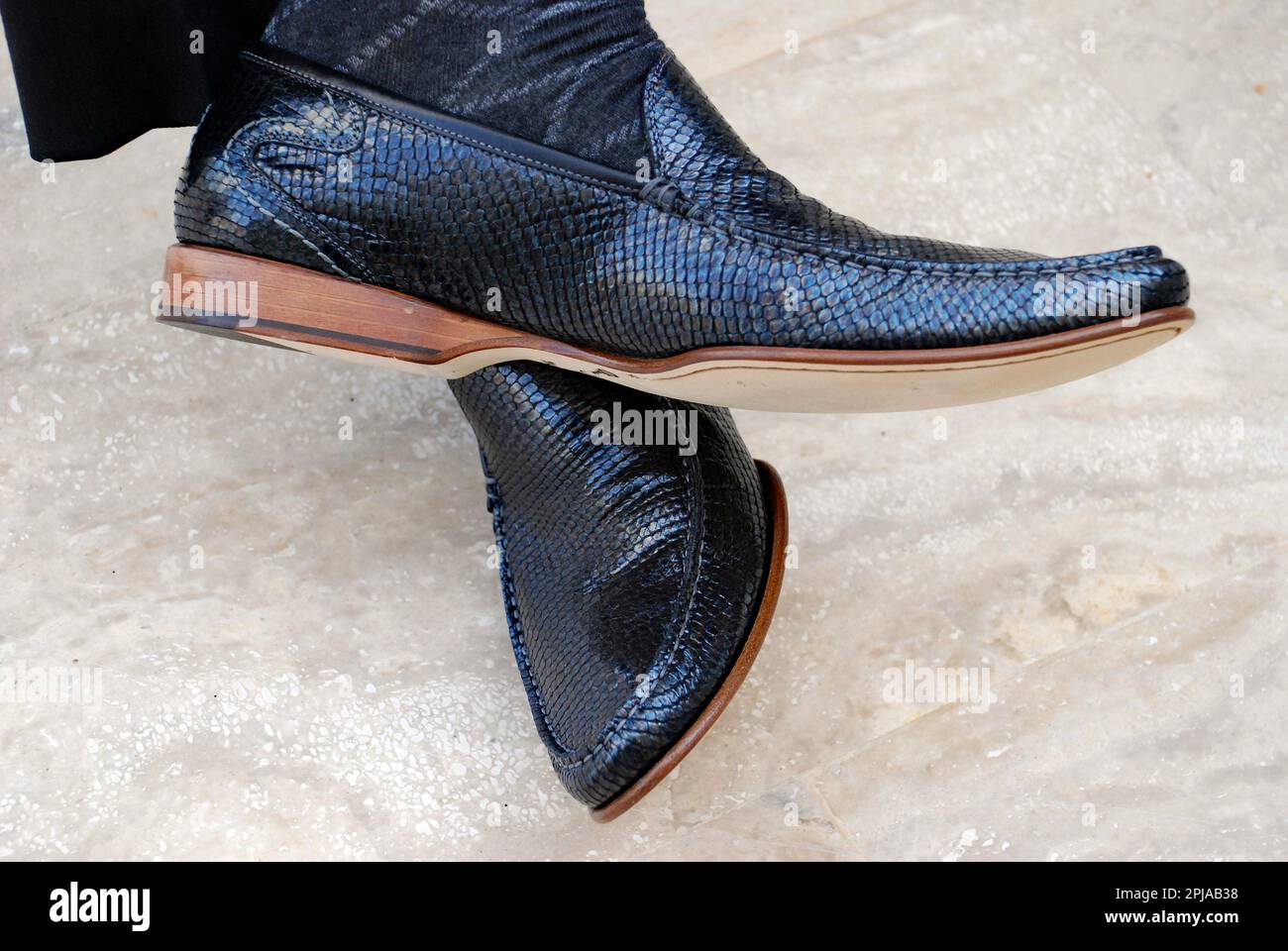 Wearing a pair of Oliver Sweeney shoes at a wedding venue in Bellapais ...