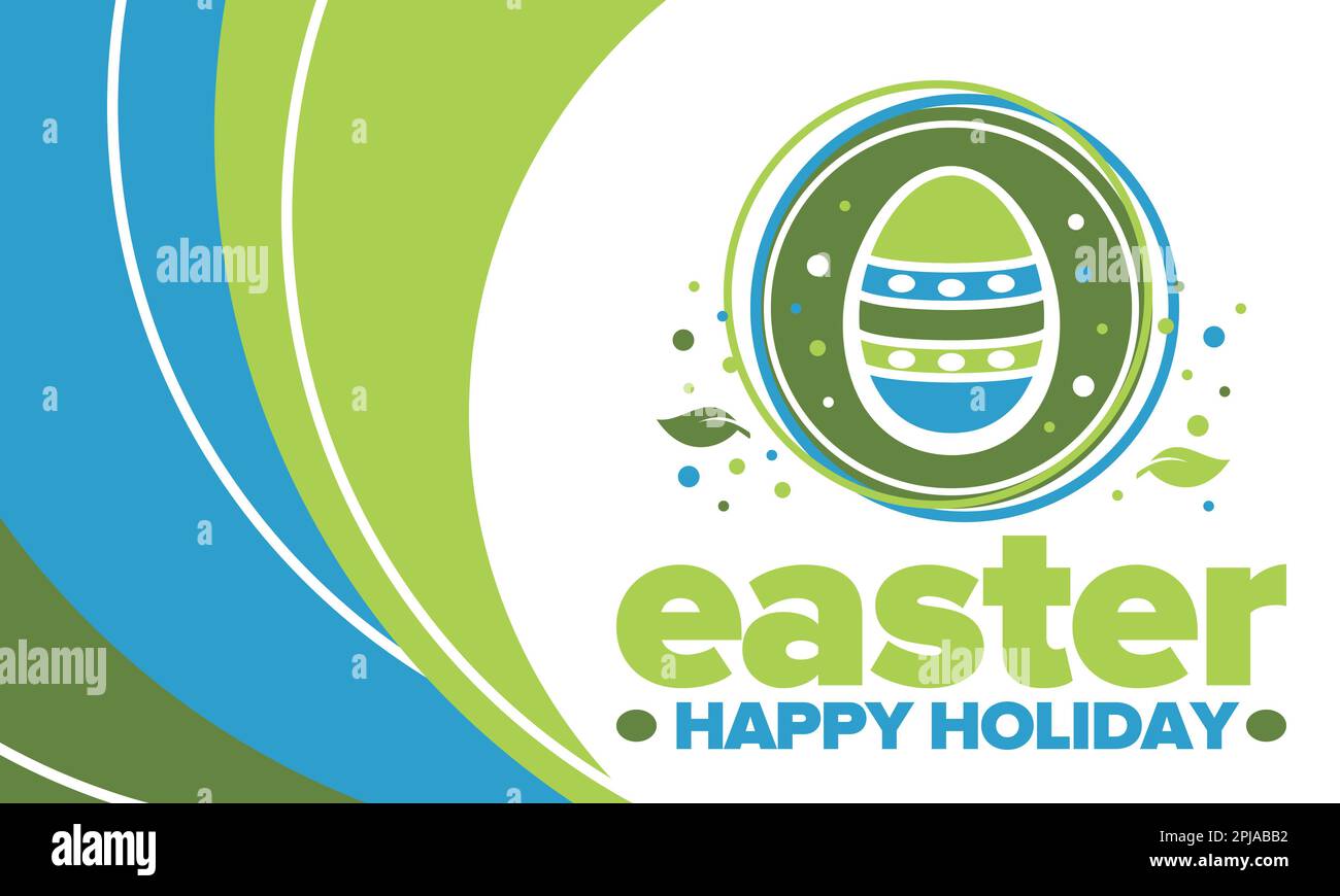 Happy Easter in April. Christian spring holiday in honor of the ...