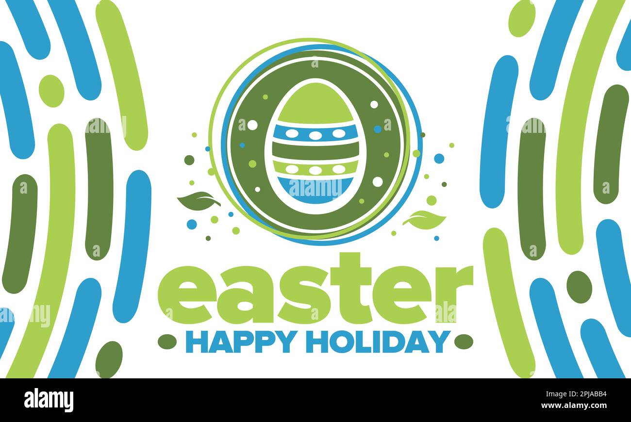 Happy Easter in April. Christian spring holiday in honor of the ...