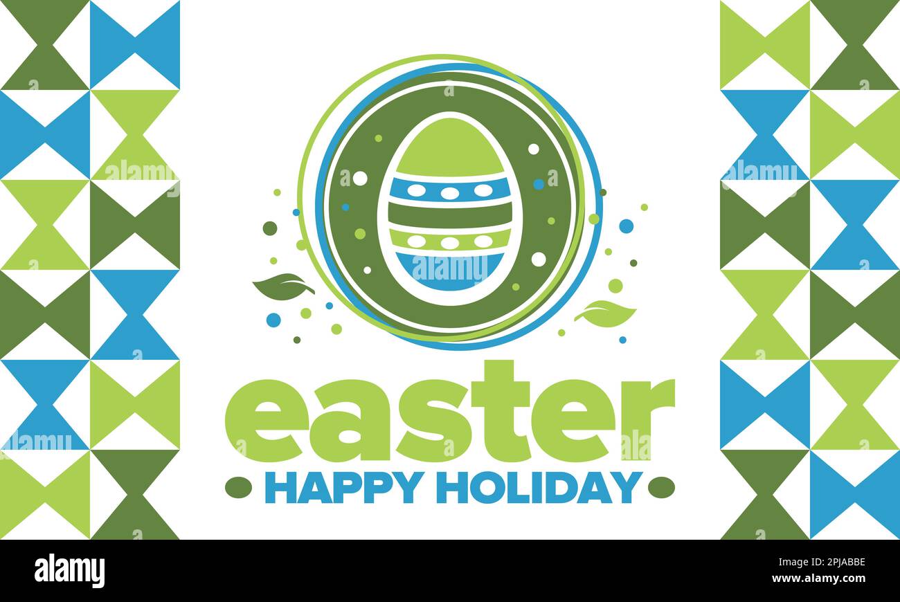 Happy Easter in April. Christian spring holiday in honor of the ...