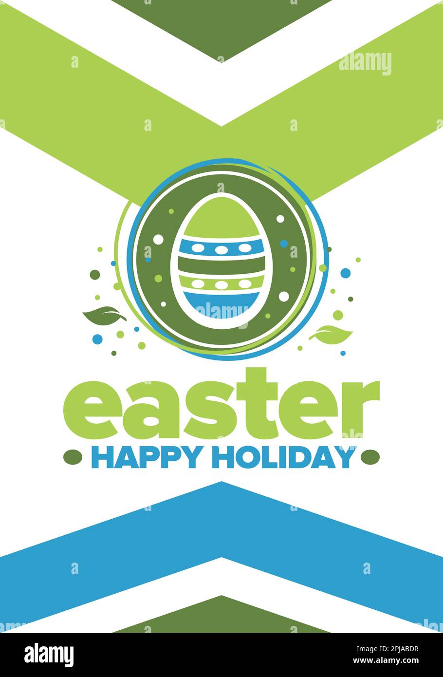Happy Easter in April. Christian spring holiday in honor of the ...