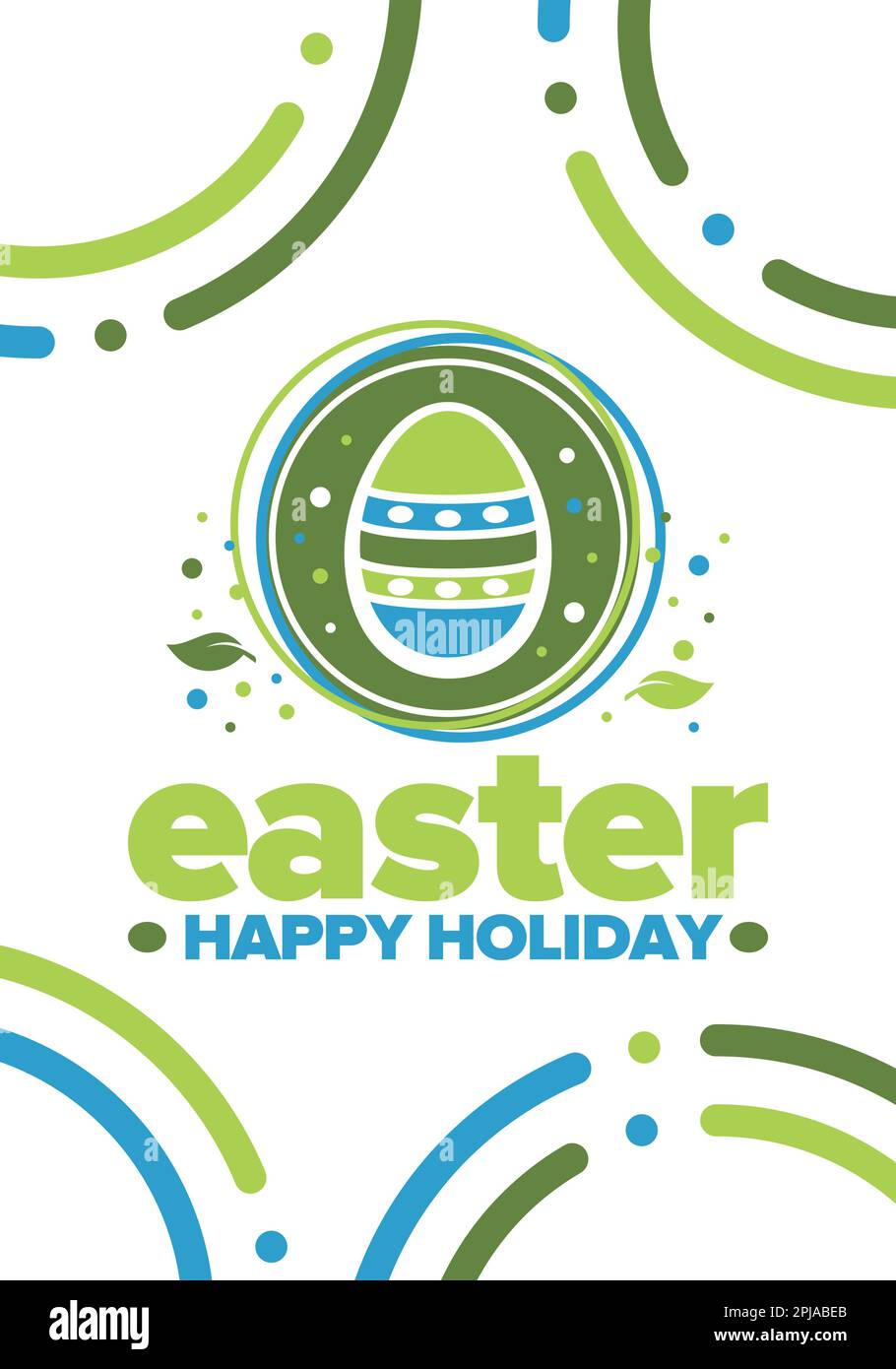 Happy Easter in April. Christian spring holiday in honor of the ...