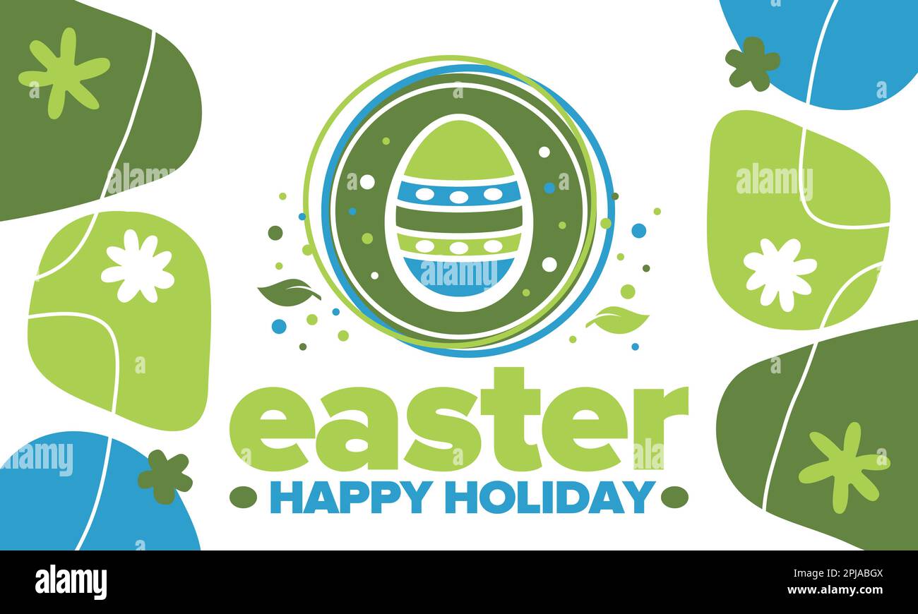 Happy Easter in April. Christian spring holiday in honor of the ...
