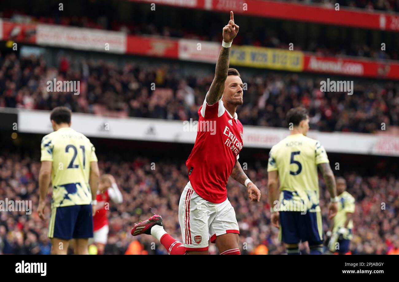 Ben white celebrates arsenal hi-res stock photography and images - Alamy