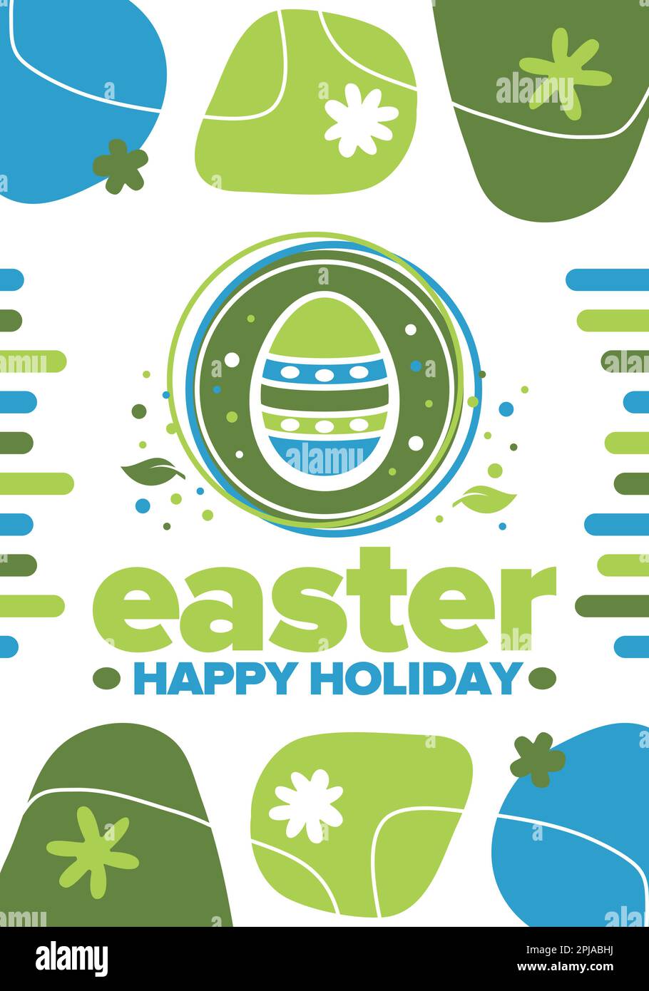 Happy Easter in April. Christian spring holiday in honor of the ...