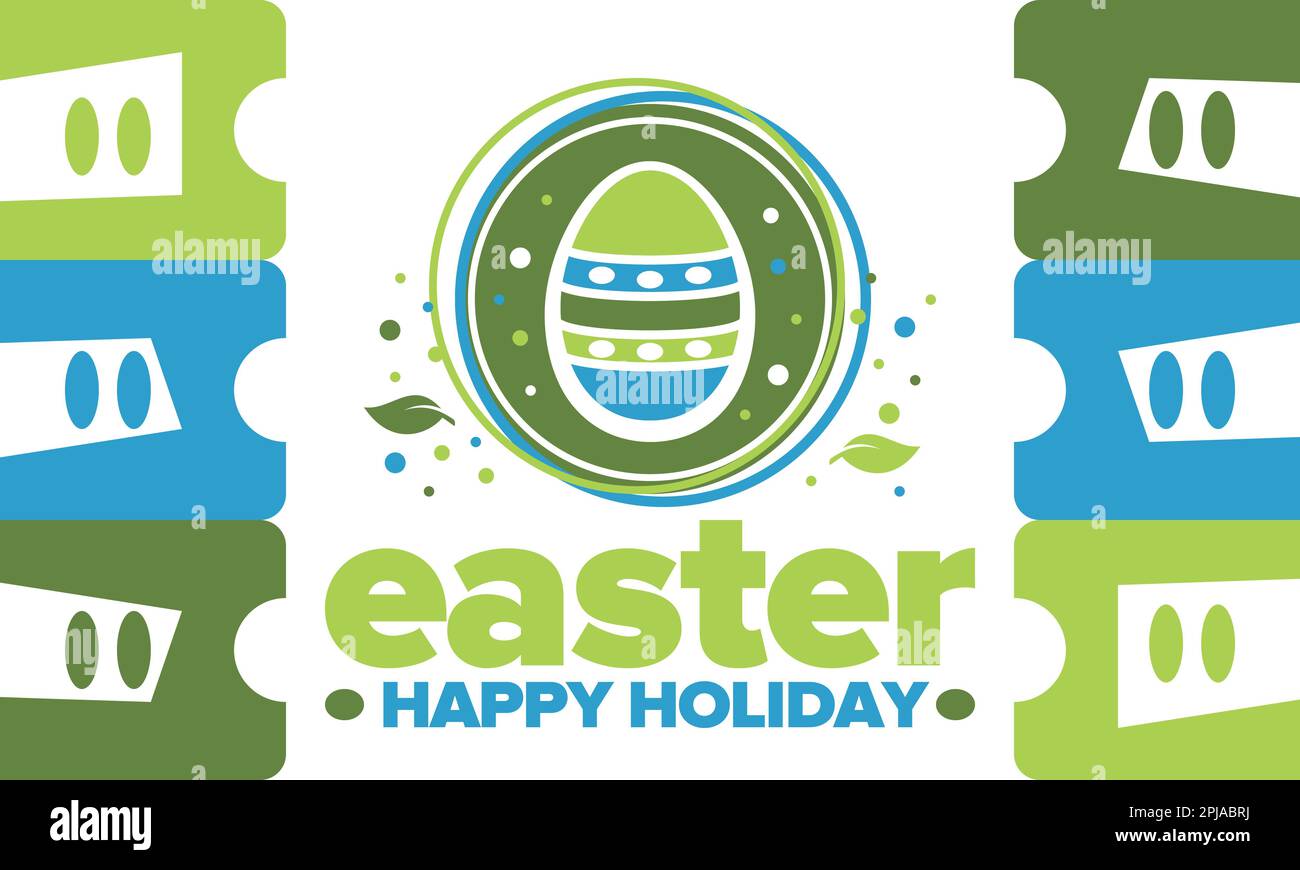 Happy Easter in April. Christian spring holiday in honor of the ...