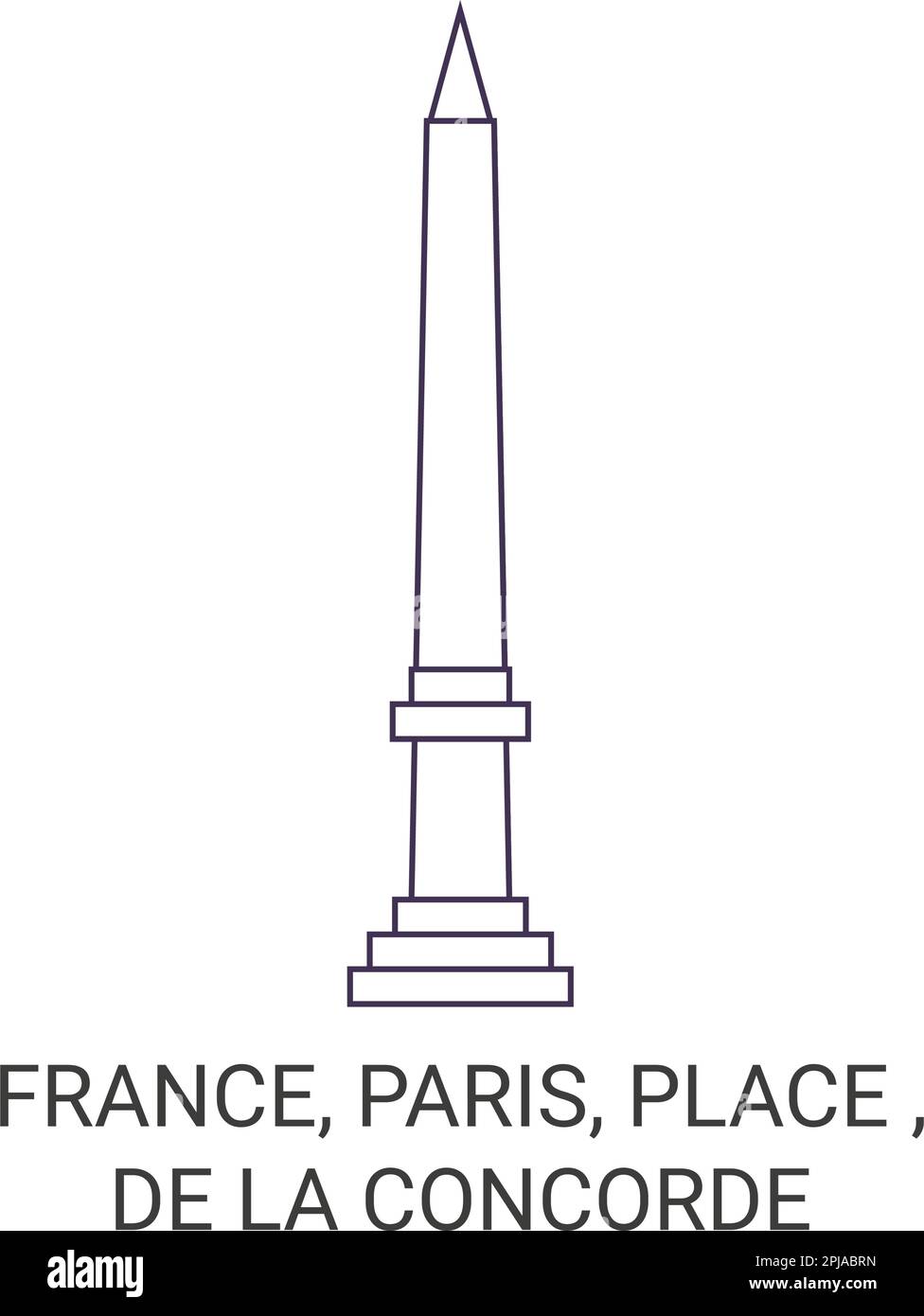France, Paris, Place , De La Concorde travel landmark vector ...