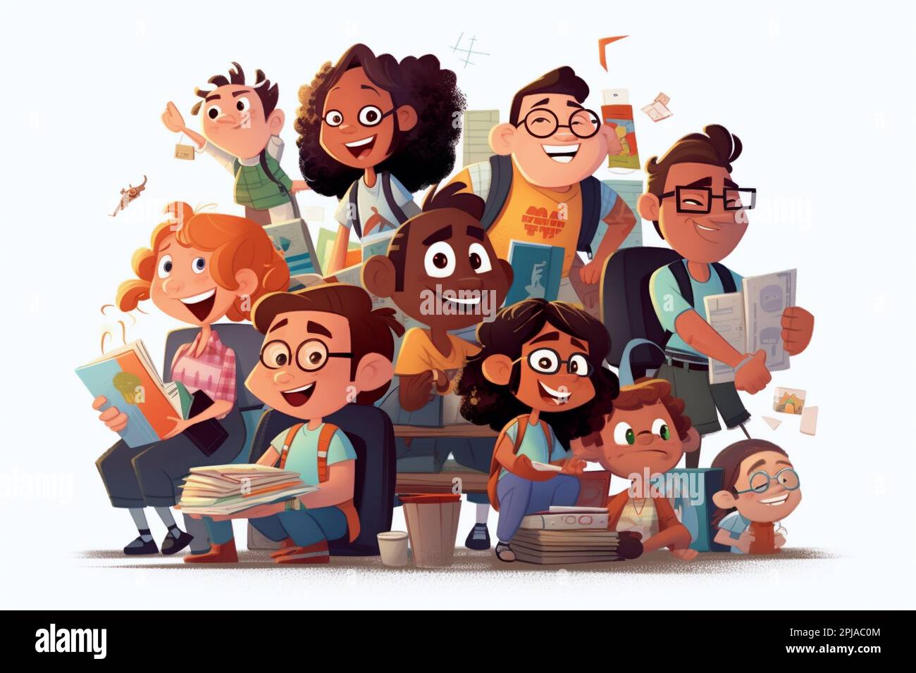 Diverse classroom students Cut Out Stock Images & Pictures - Alamy