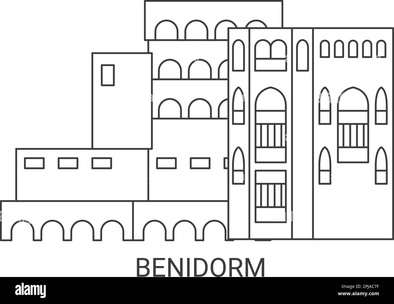 Benidorm alicante Cut Out Stock Images & Pictures - Alamy