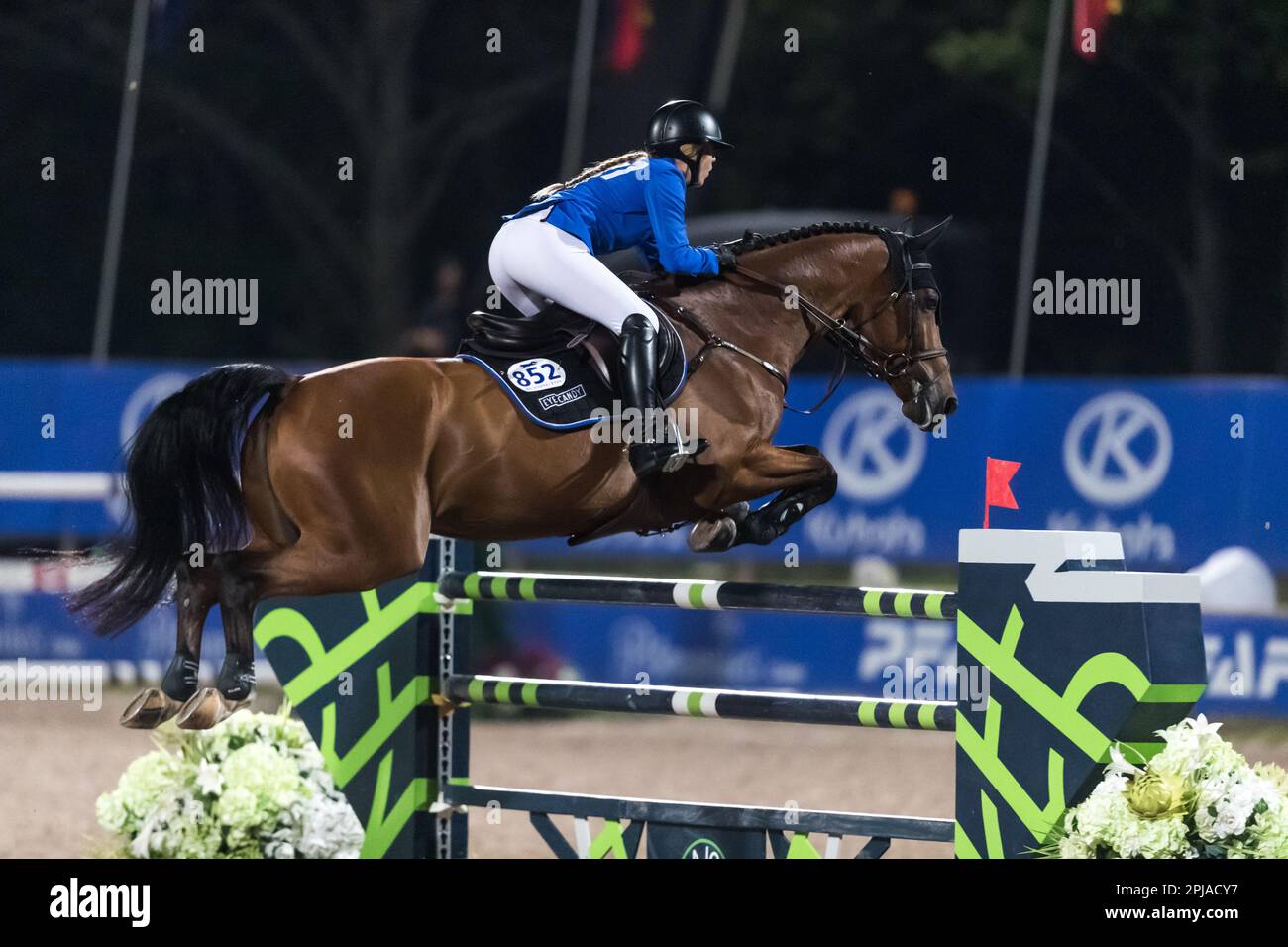 Jacqueline Steffens-Daley of Team Eye Candy competes during the team ...