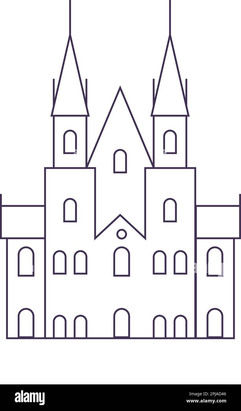 Germany, Royal Castle travel landmark vector illustration Stock Vector ...