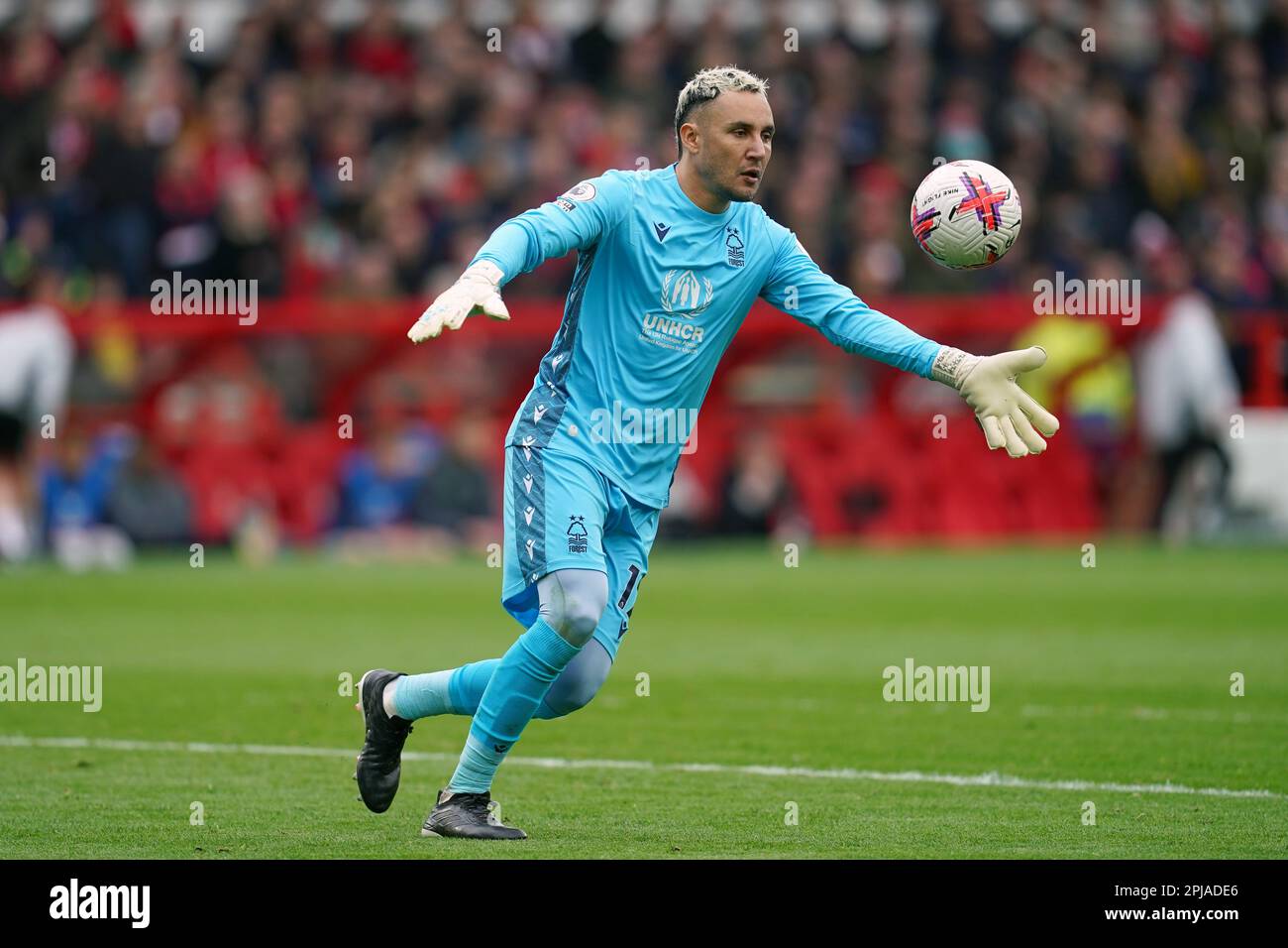 Nottingham Forest goalkeeper Keylor Navas in action during the Premier ...