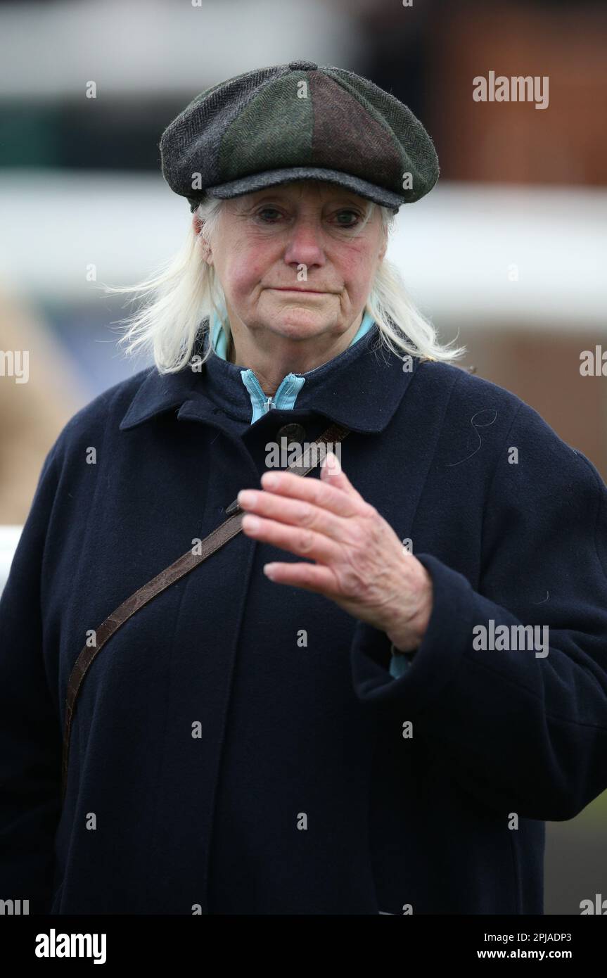 Trainer Pam Sly after jockey Rob Hornby rode Astral Beau to victory in ...