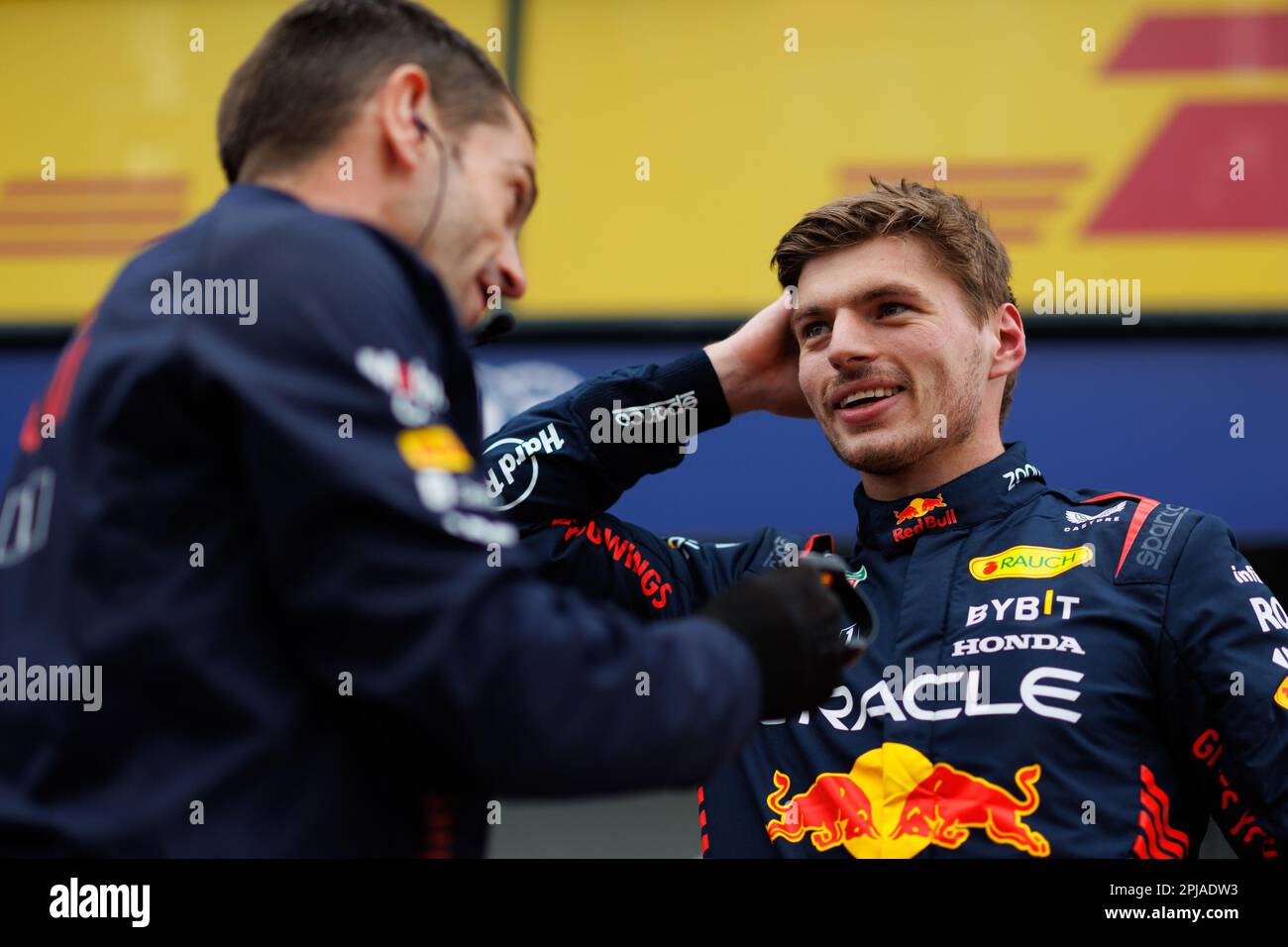 Albert Park, 1 April 2023 Max Verstappen (NED) of team Red Bull after ...