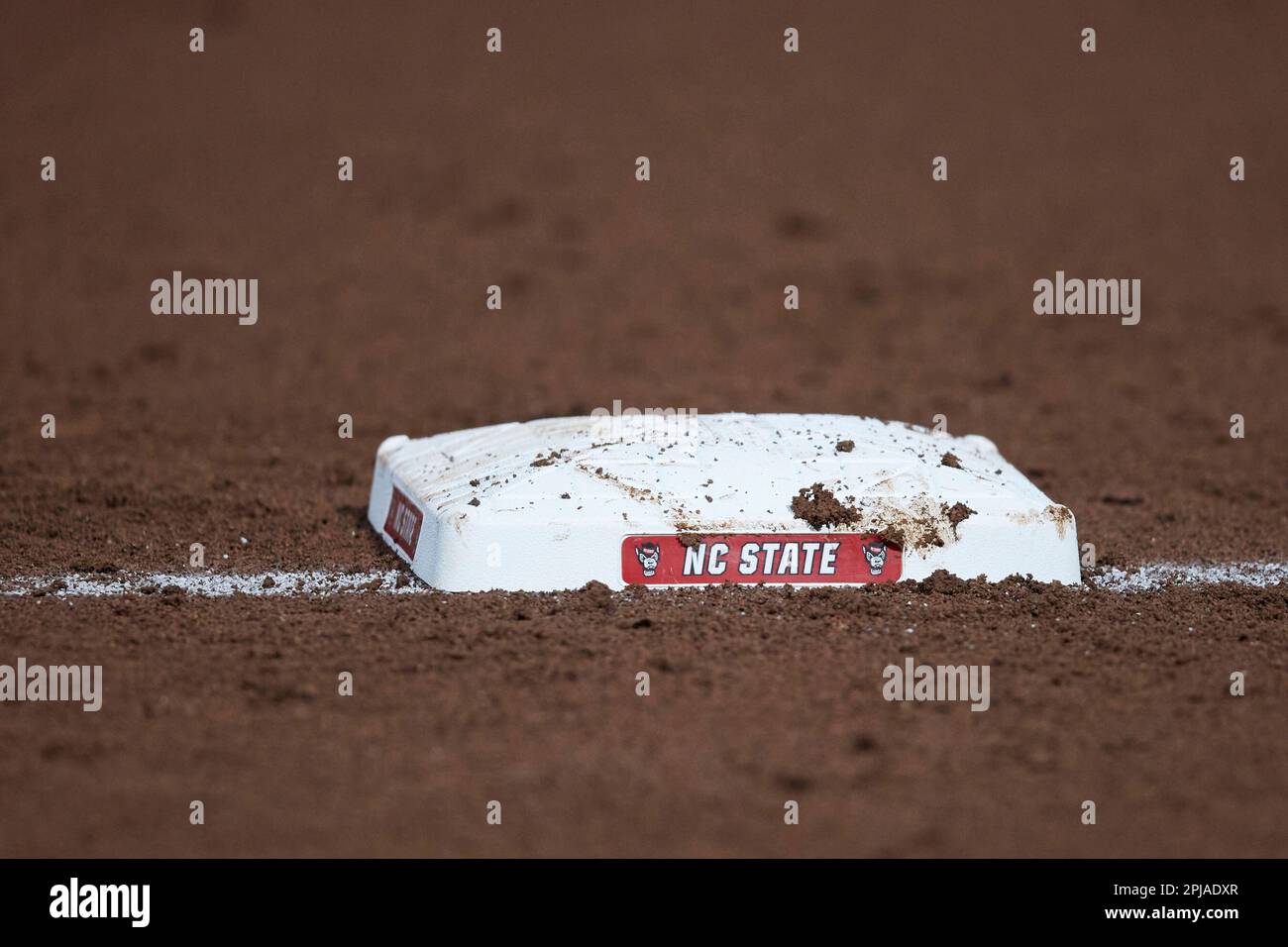 A detailed photo of third base at Doak Field at Dail Park during the ...