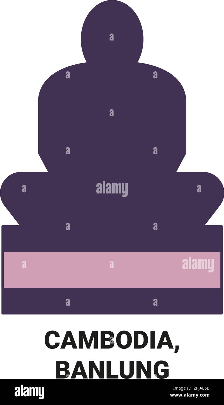 Cambodia, Banlung travel landmark vector illustration Stock Vector ...