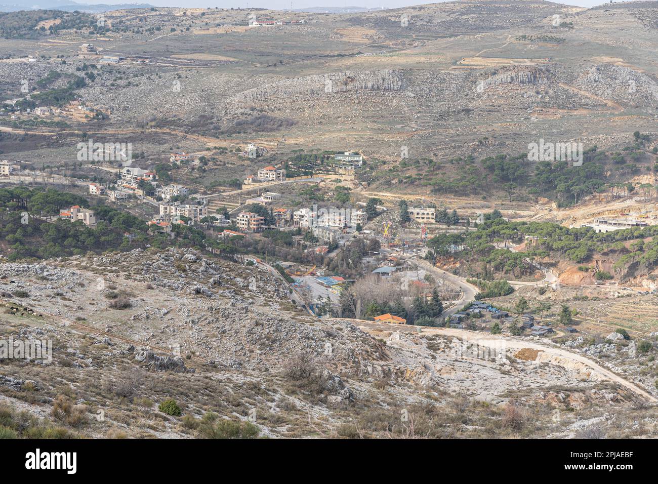 A view from a high peak of the Lebanon Mountains Stock Photo - Alamy