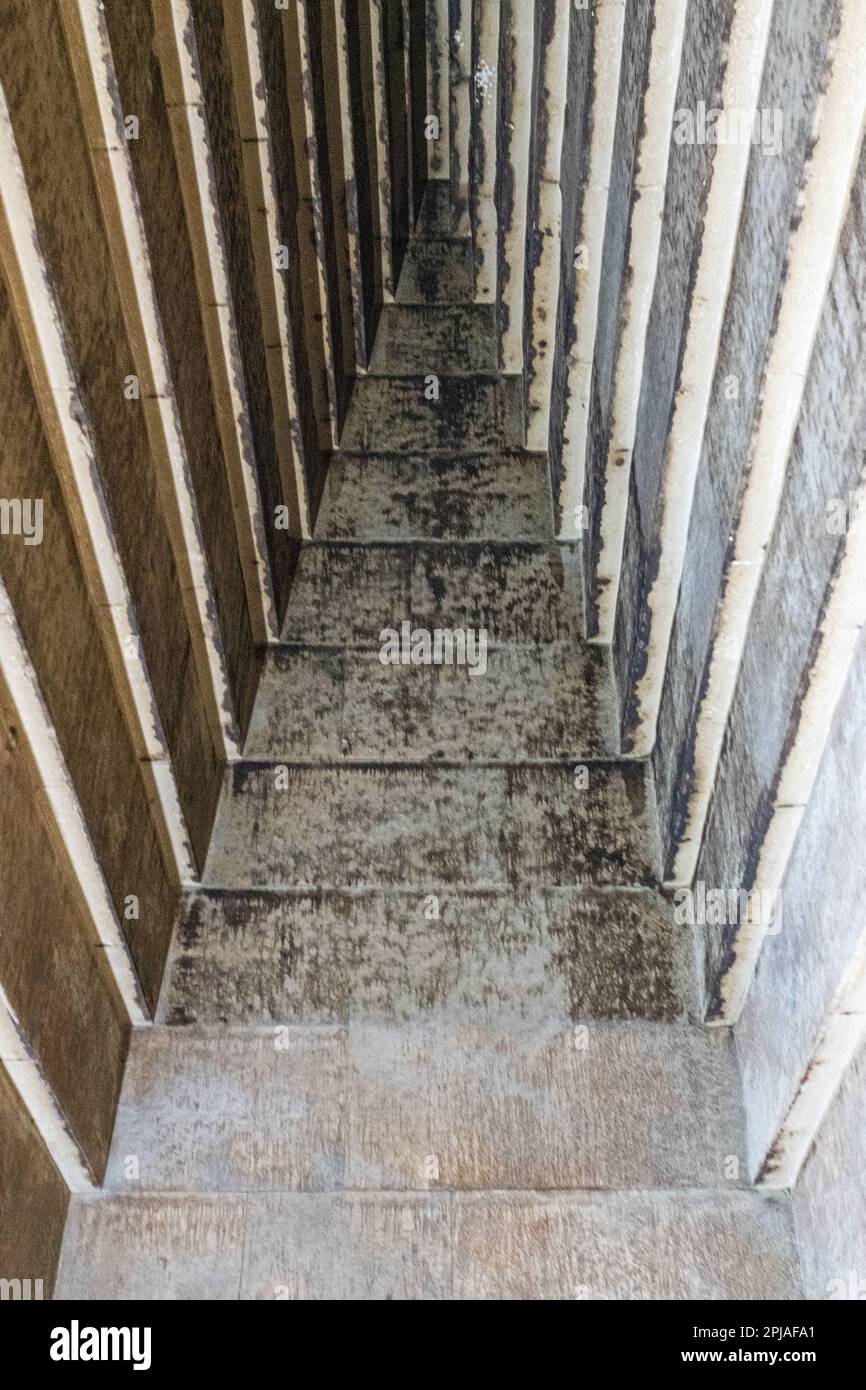 The ceiling/roof of a chamber inside the Red Pyramid in the necropolis ...